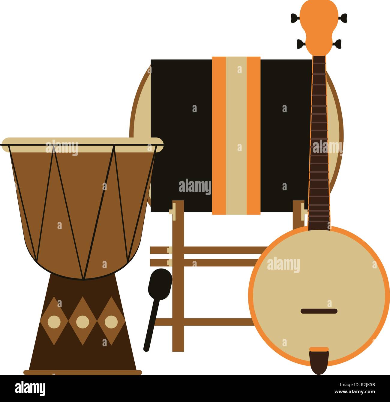 Asian musical instruments Cut Out Stock Images & Pictures - Alamy