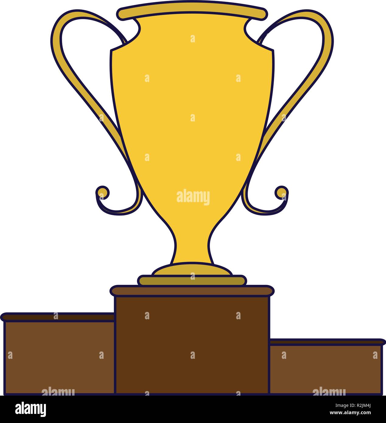 Trophy first place on podium vector illustration graphic design Stock ...