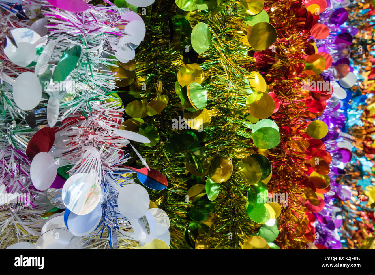 Sparkling christmas tinsel decoration hi-res stock photography and ...