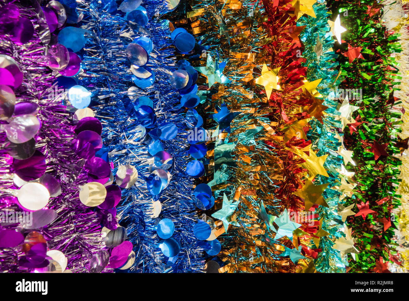 Sparkling christmas tinsel decoration hi-res stock photography and ...