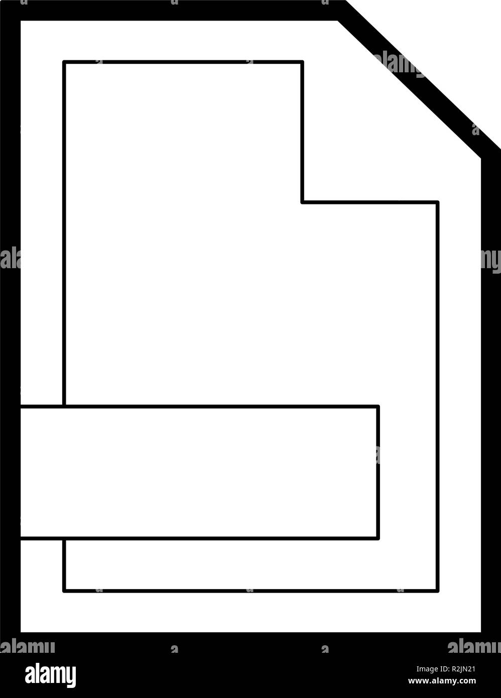 Sheet bent corner document vector illustration graphic design Stock ...