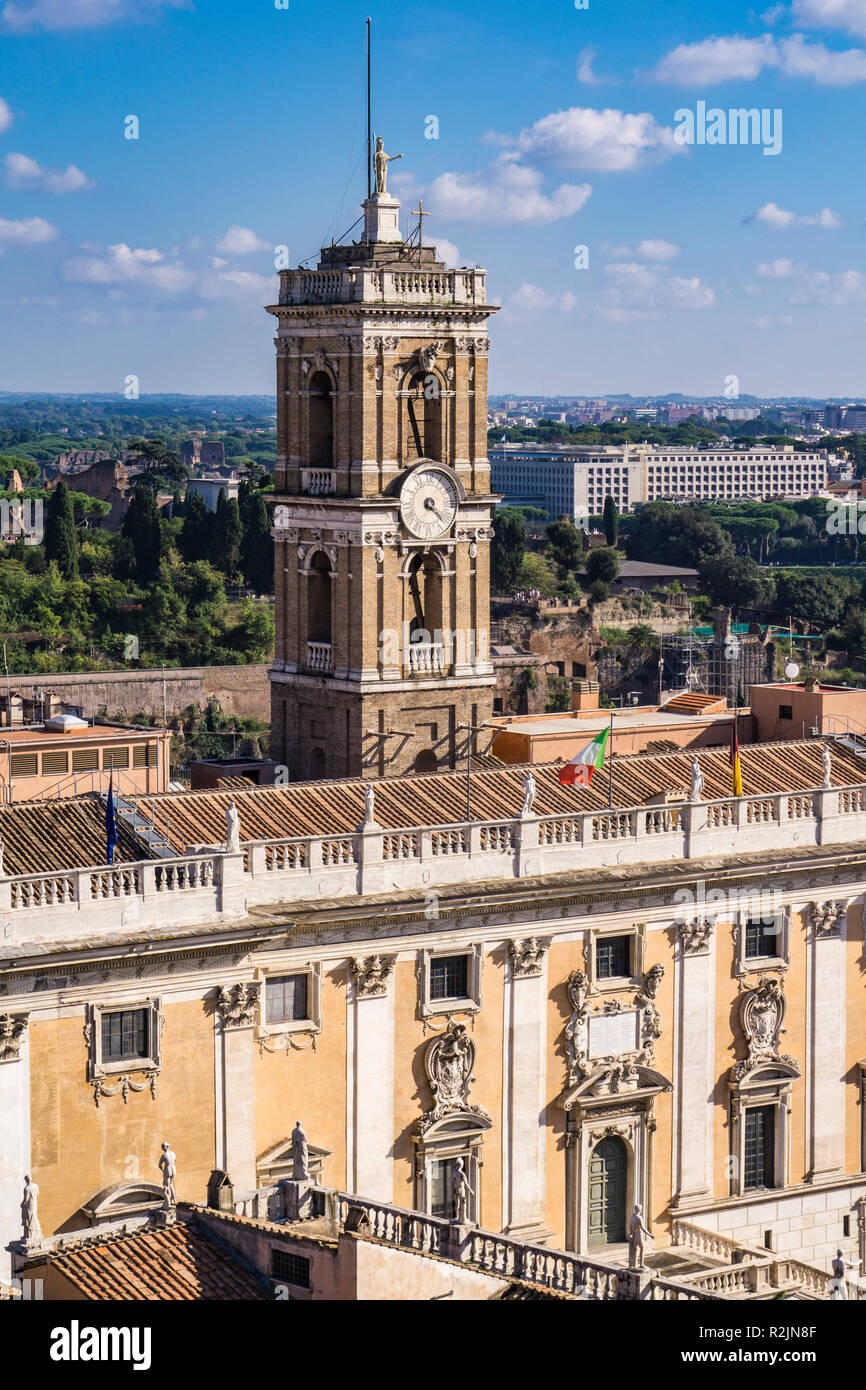 Aerial view at Palazzo Senatorio in Rome, Italy Stock Photo - Alamy