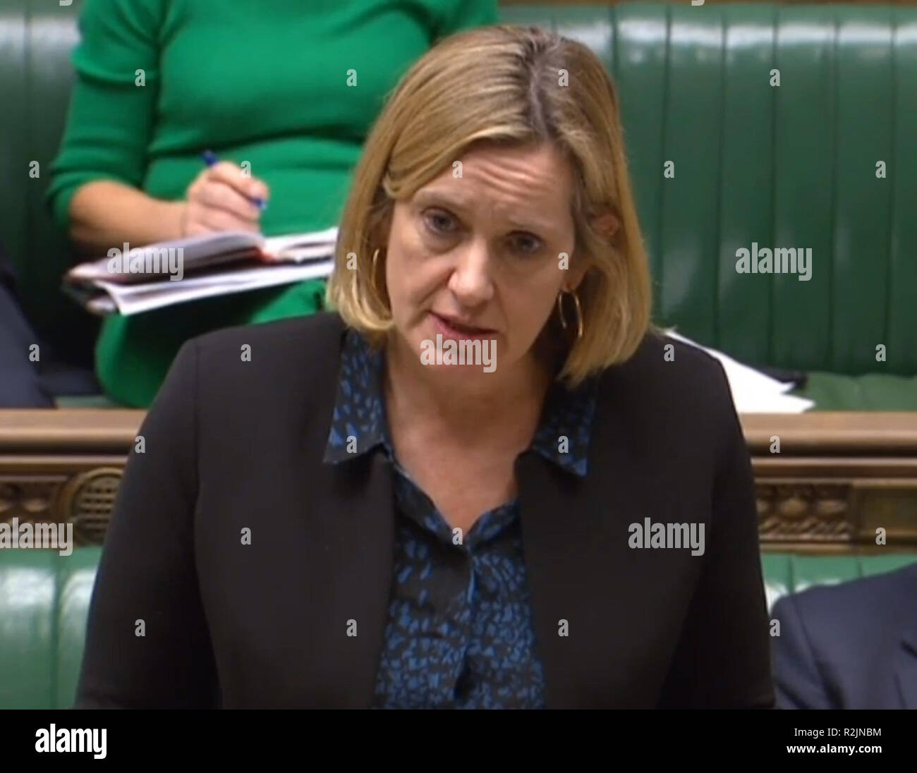 Work and Pensions Secretary Amber Rudd answers questions in the House ...