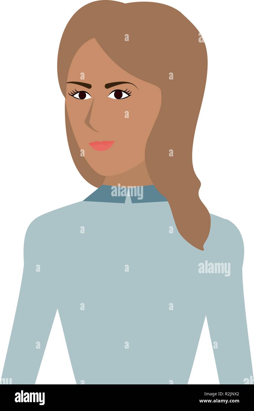 Woman with fashion clothes profile vector illustration graphic design ...
