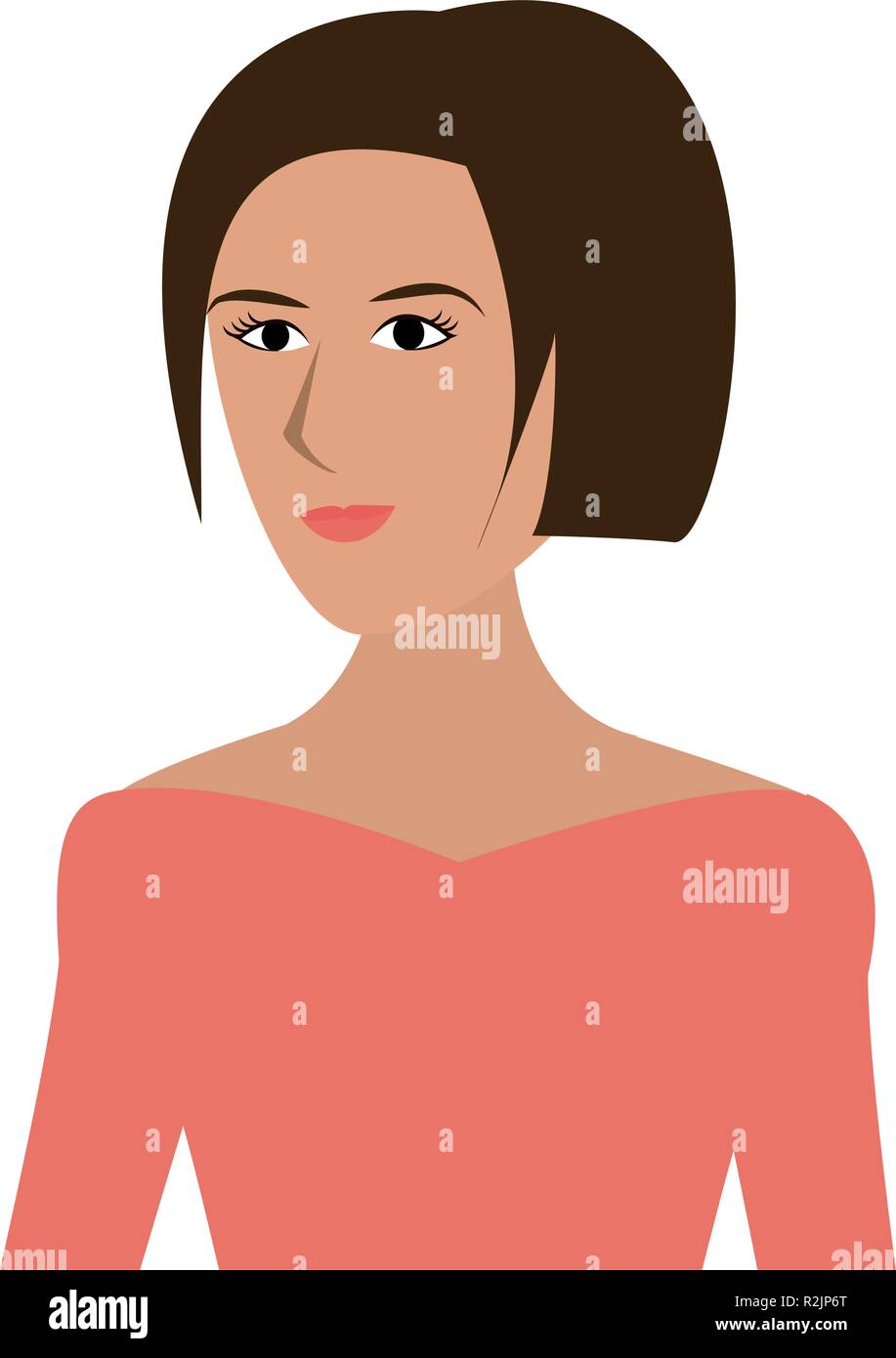 Woman with fashion clothes profile vector illustration graphic design ...