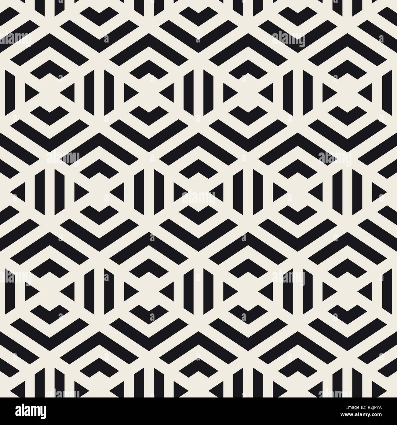 Vector seamless stripes pattern. Modern stylish texture with mon Stock ...