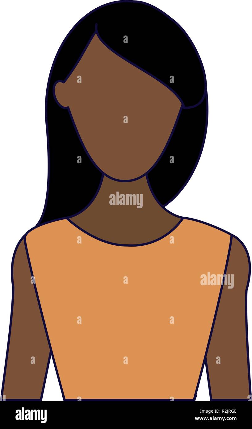 Woman with fashion clothes profile vector illustration graphic design ...