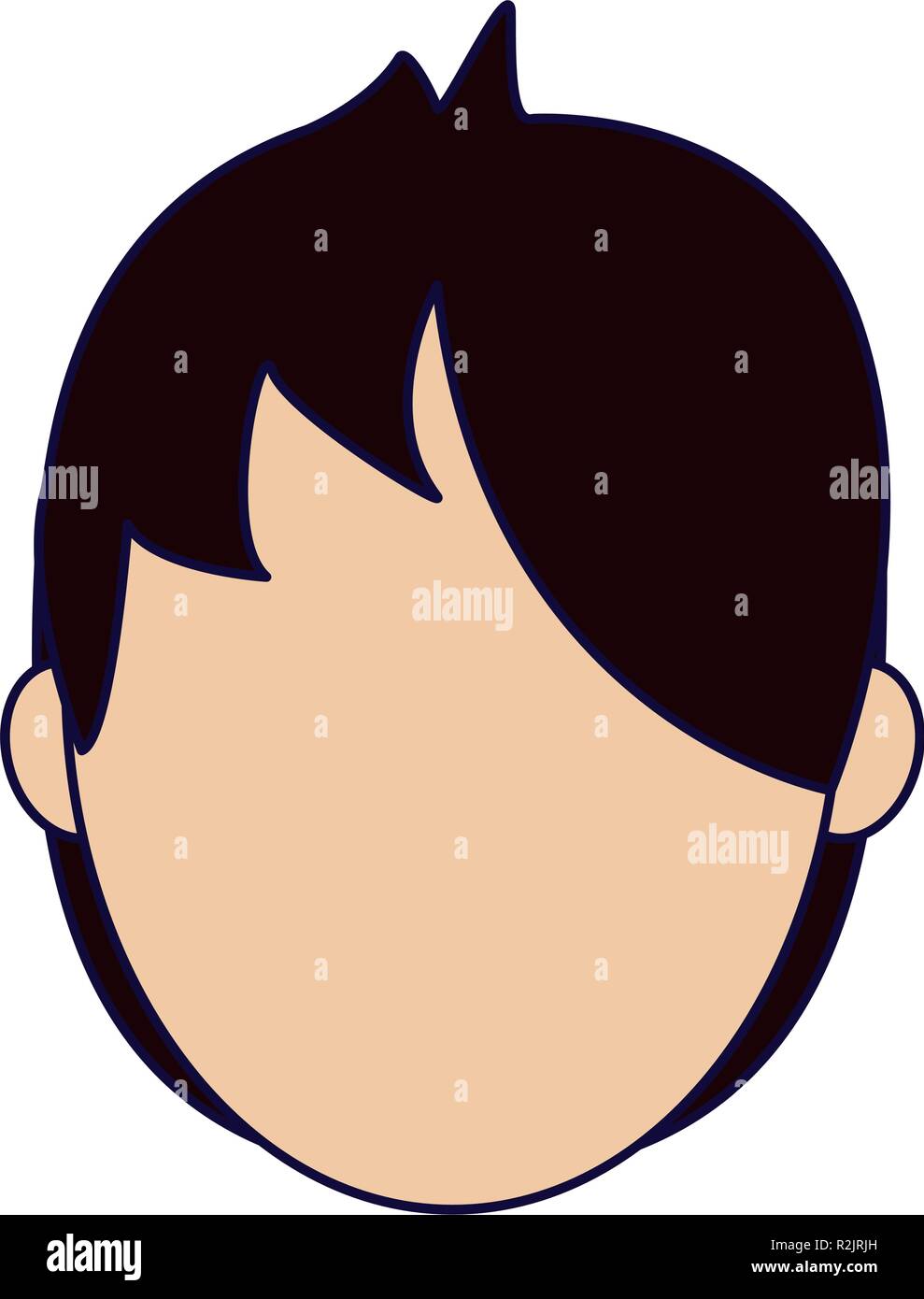 Man faceless head avatar vector illustration graphic design Stock ...