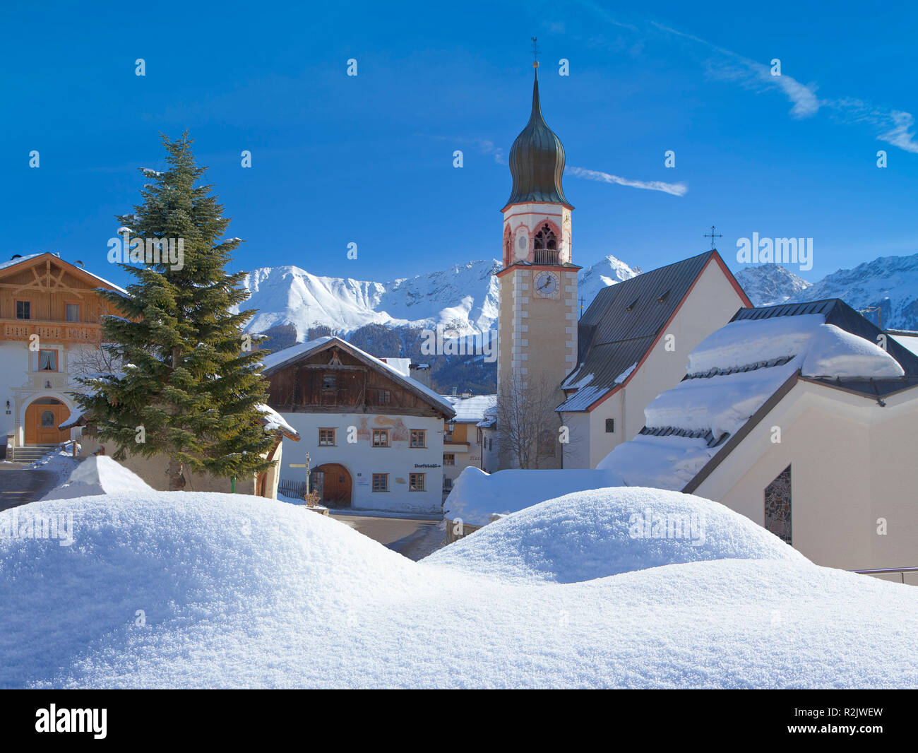 Austria, Tyrol, Upper Inn Valley, Fiss Stock Photo - Alamy