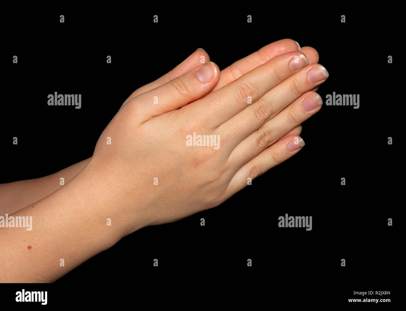 Hands apart praying hi-res stock photography and images - Alamy