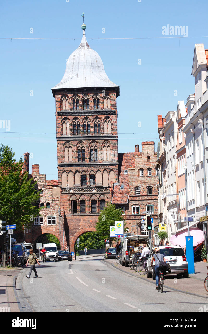 Castle gate, Lübeck, Schleswig-Holstein, Germany, Europe Stock Photo ...