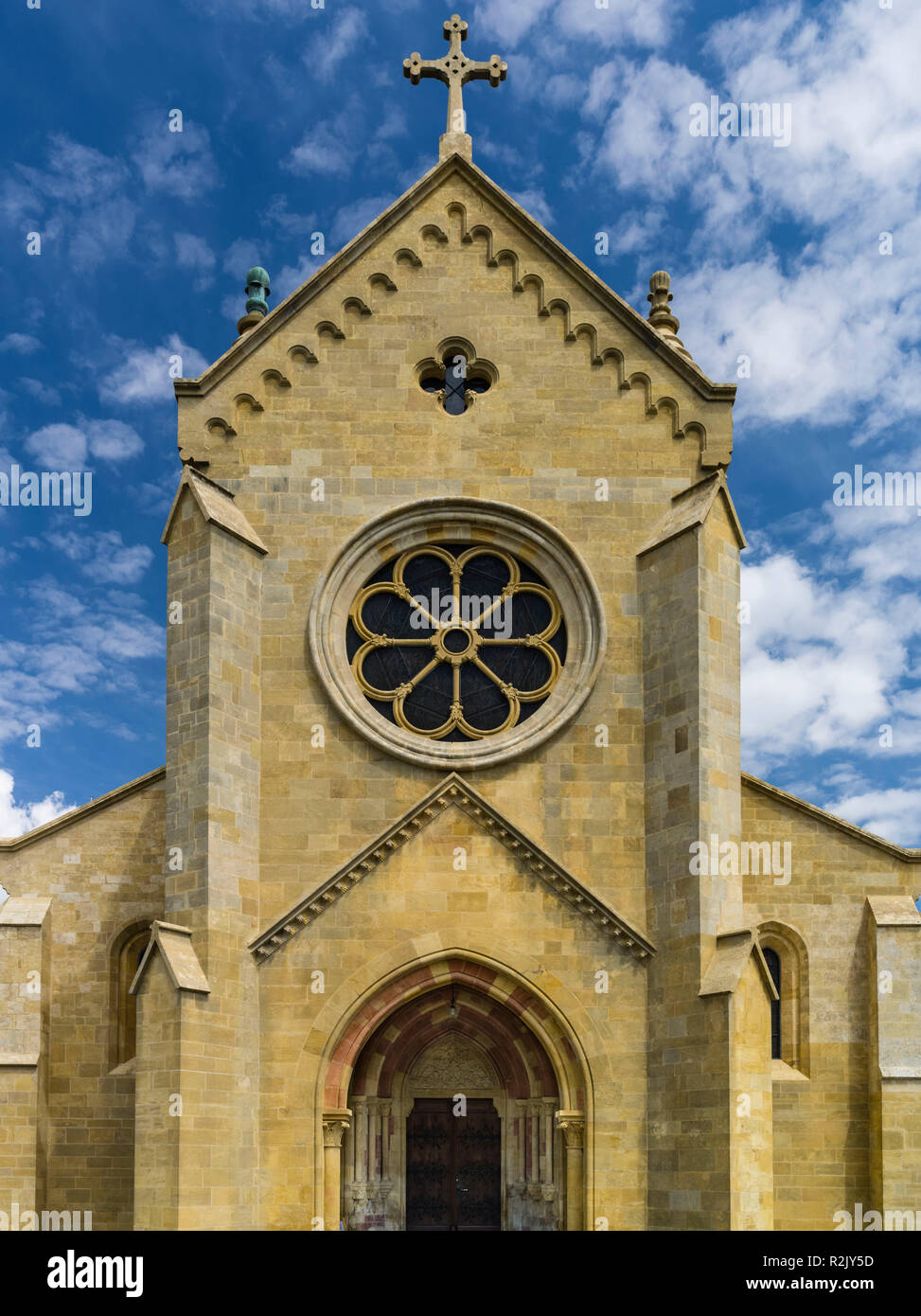 Cathedral La Collegiale in Neuchâtel Stock Photo - Alamy