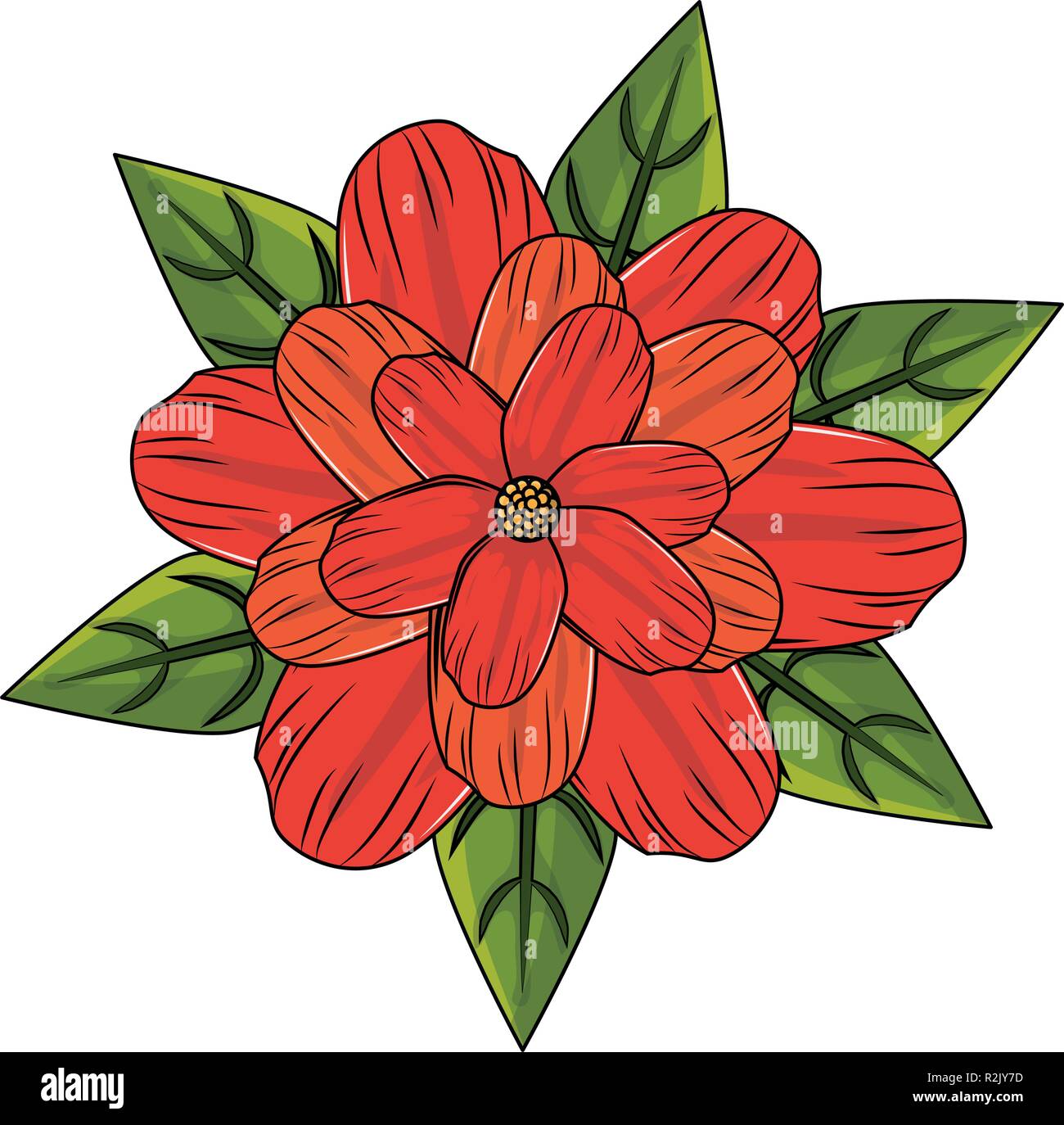 Flower symbol cartoon vector illustration graphic design Stock Vector ...