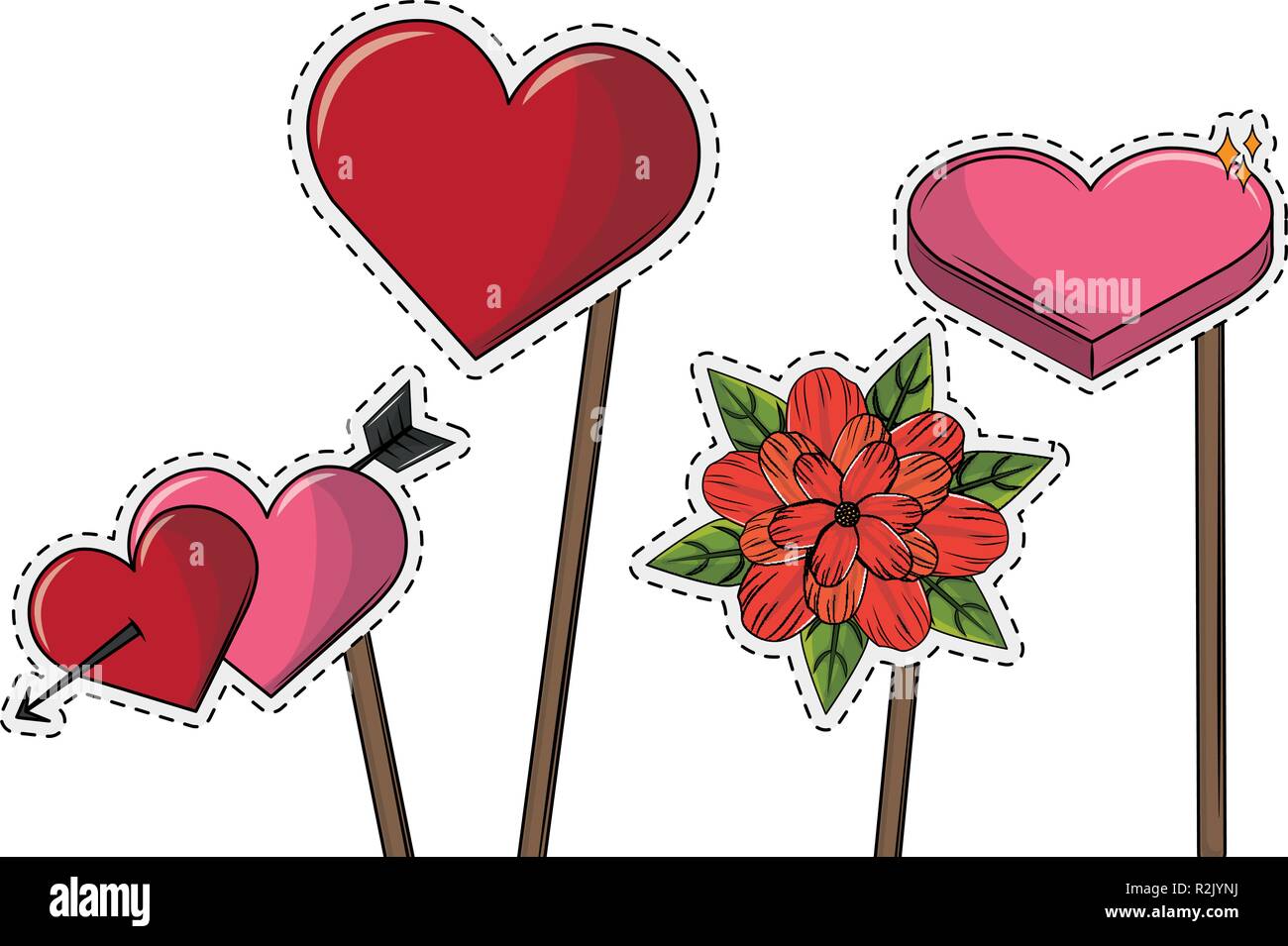 Booth prop party and fashion elements vector illustration graphic ...