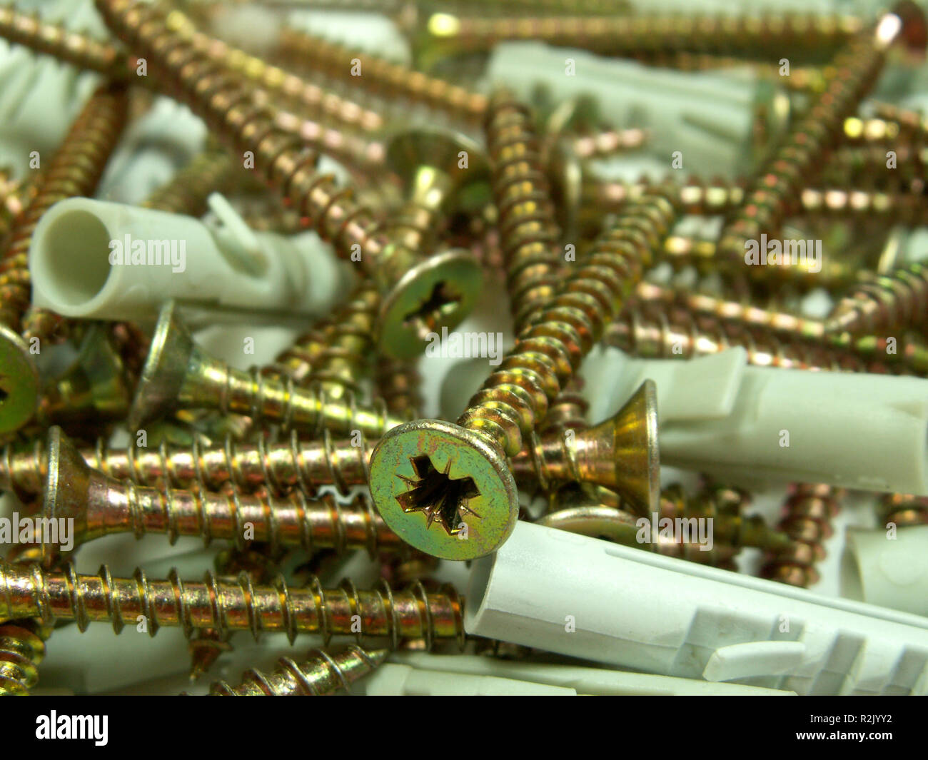 screws and dowels Stock Photo - Alamy