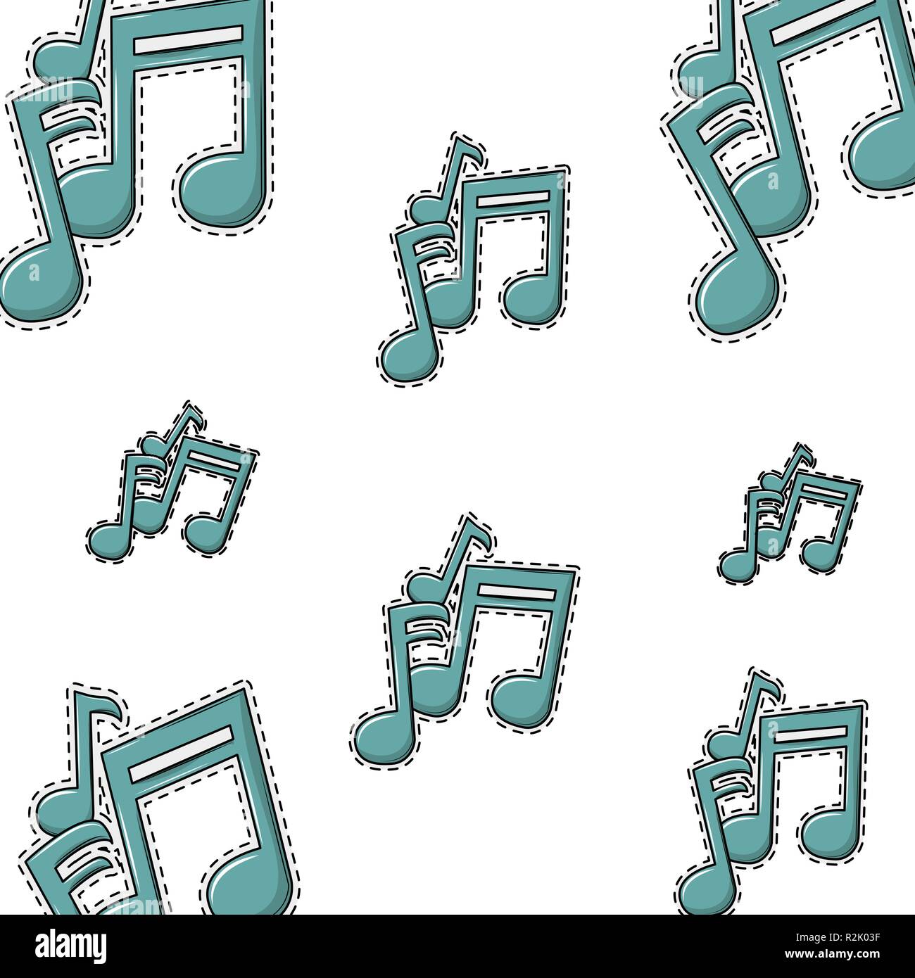 Music notes background cartoons pattern vector illustration graphic ...