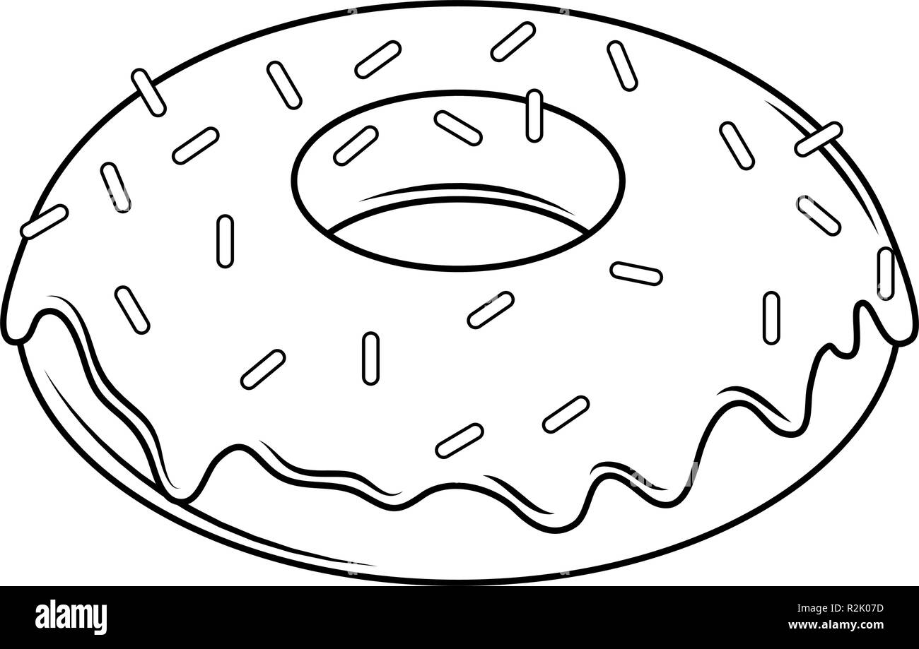 Chocolate Donut Black and White Stock Photos & Images - Alamy