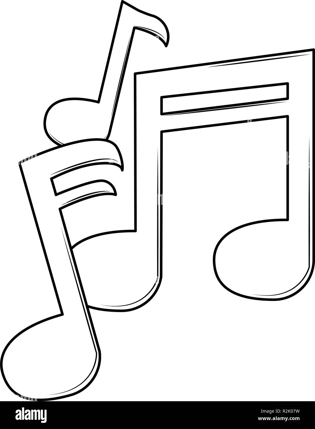 Black Cartoon Music Notes