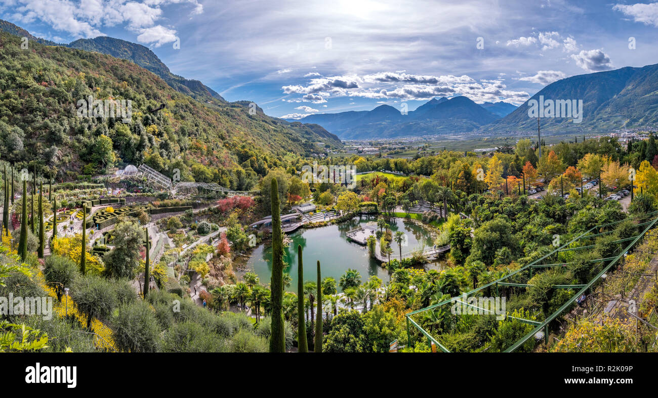 The gardens of Trauttmansdorff Castle, Meran, South Tyrol, Italy ...