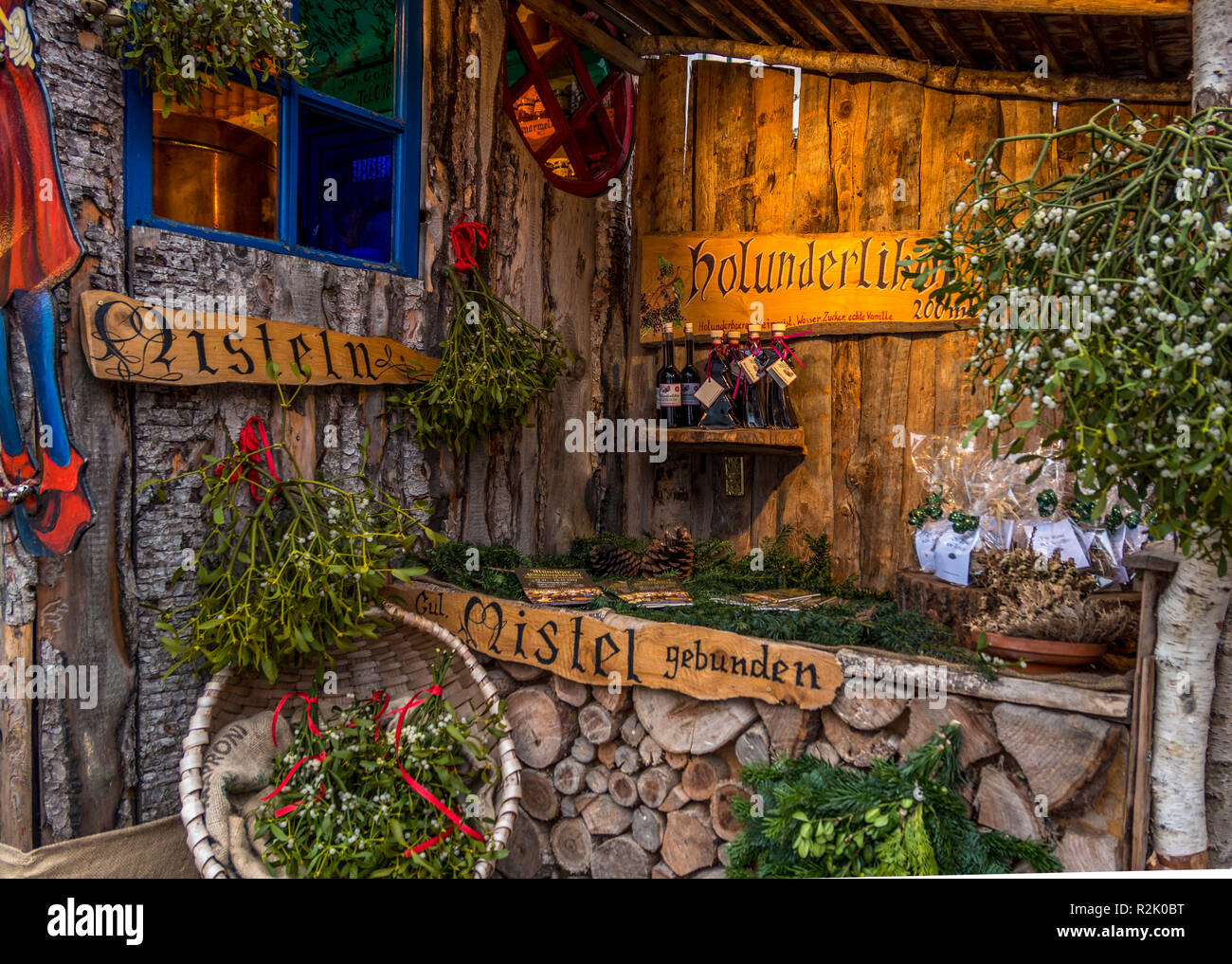 Medieval Christmas Market at Wittelsbacher Platz in Munich, Bavaria ...