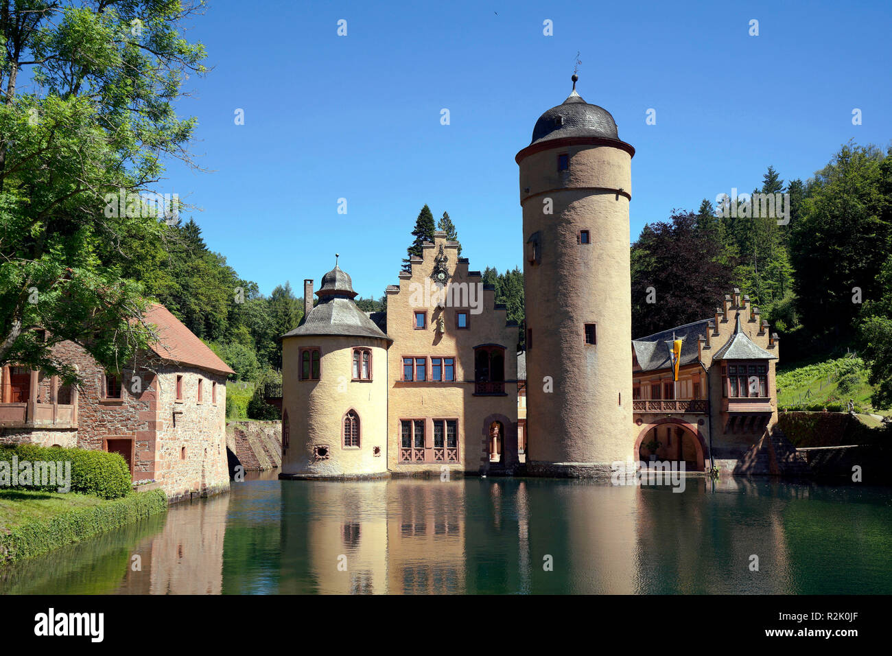 Germany, Bavaria, Lower Franconia, Spessart, Mespelbrunn Castle Stock ...