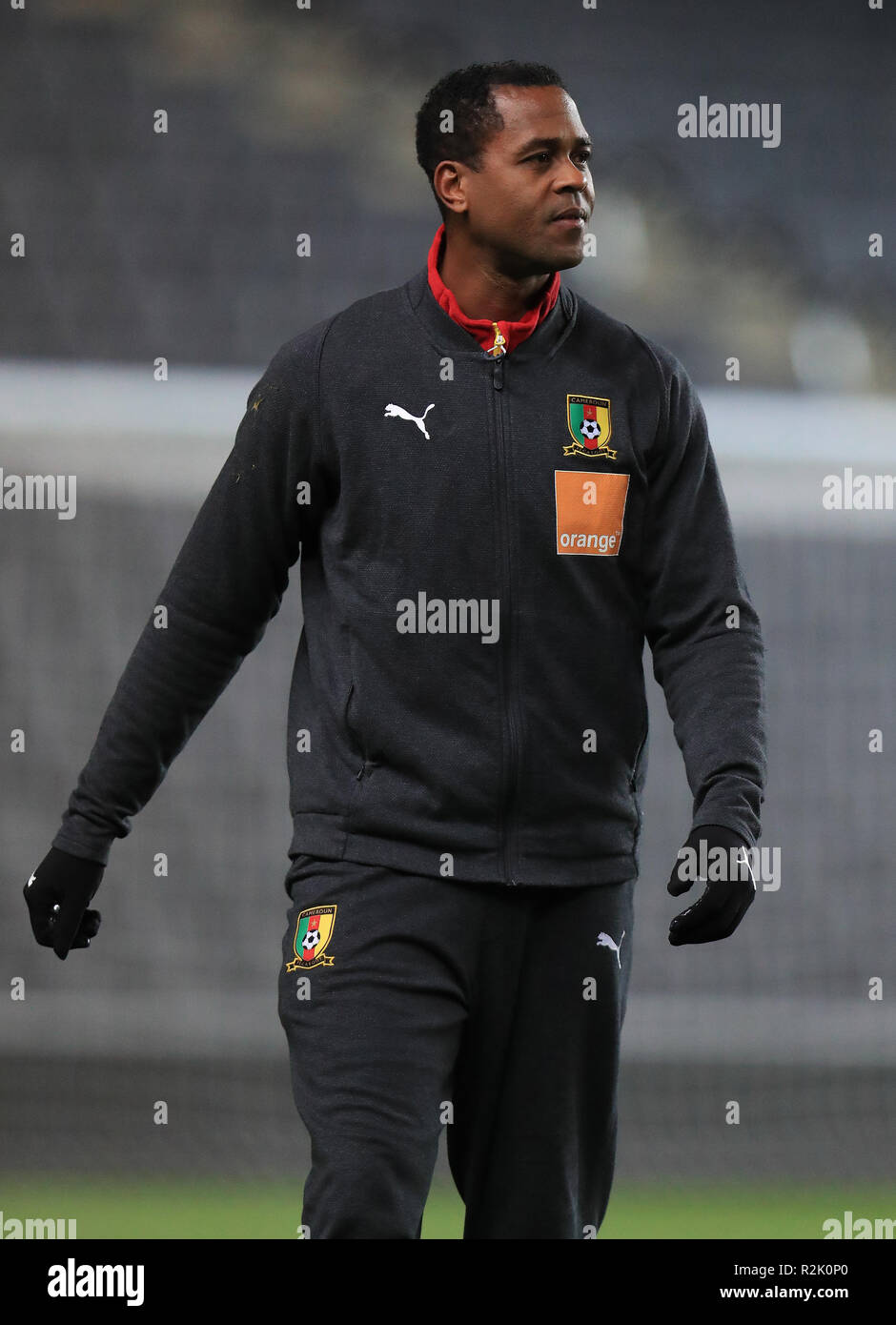 Cameroon assistant manager Patrick Kluivert during the training session ...