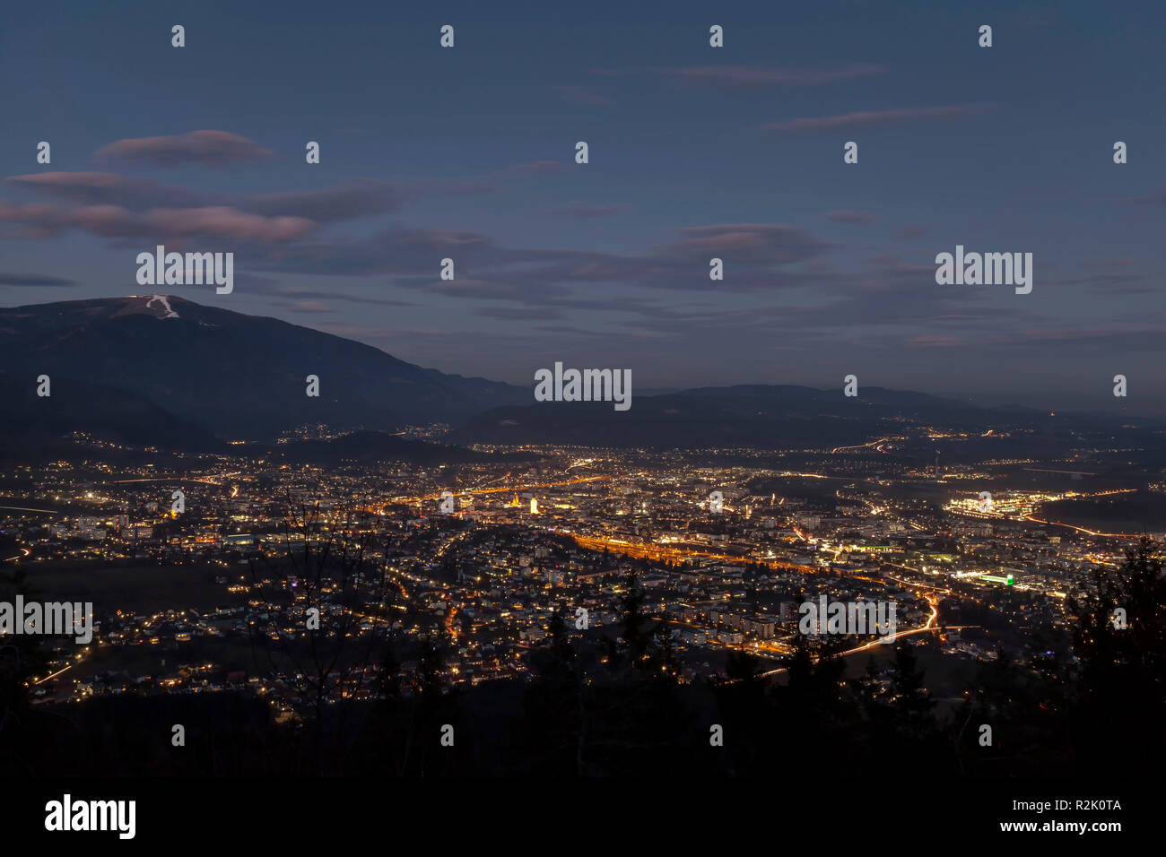 View over Villach, Carinthia Stock Photo - Alamy