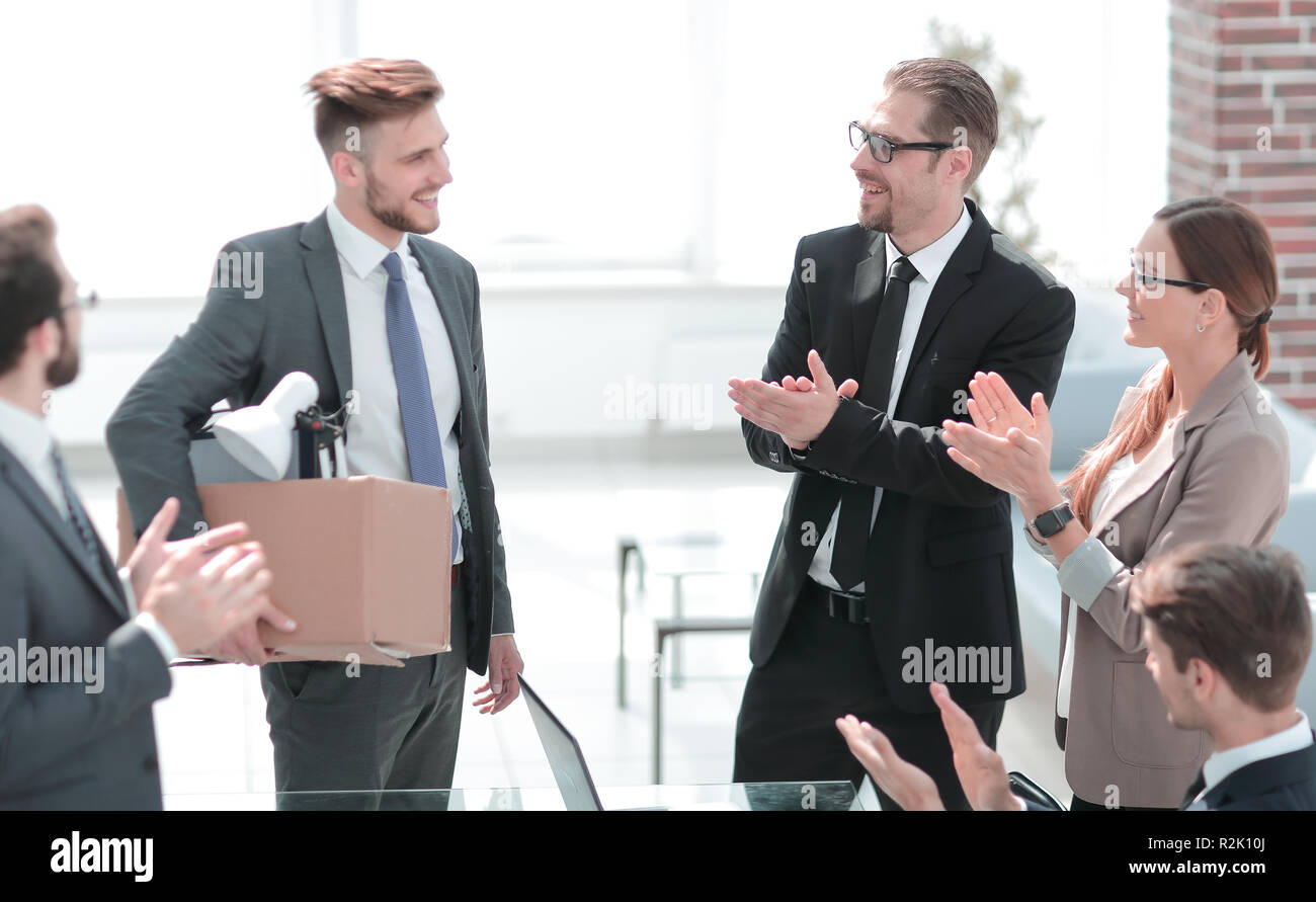 employees welcome the new team member Stock Photo - Alamy