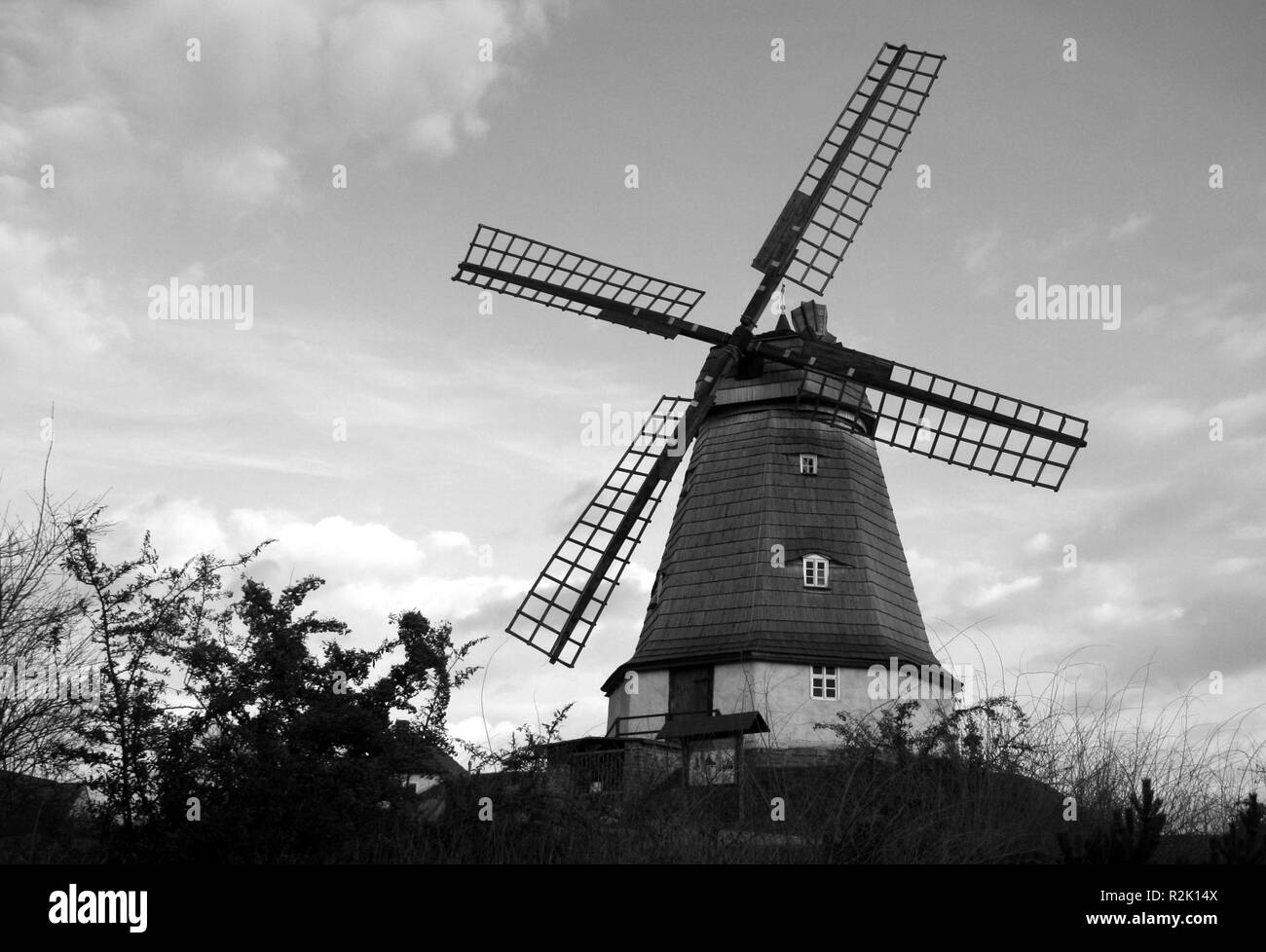 old dutch mill Stock Photo - Alamy