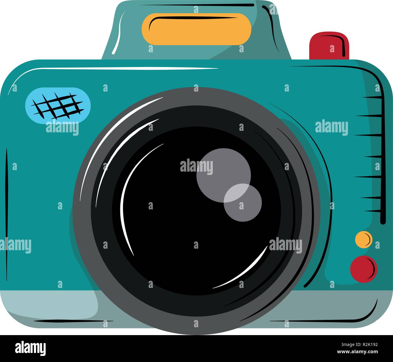 Vintage photographic camera cartoon vector illustration graphic design ...