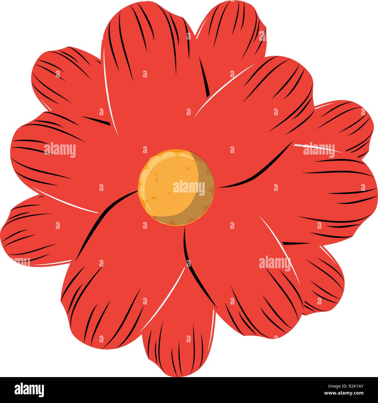 Flower symbol cartoon vector illustration graphic design Stock Vector ...