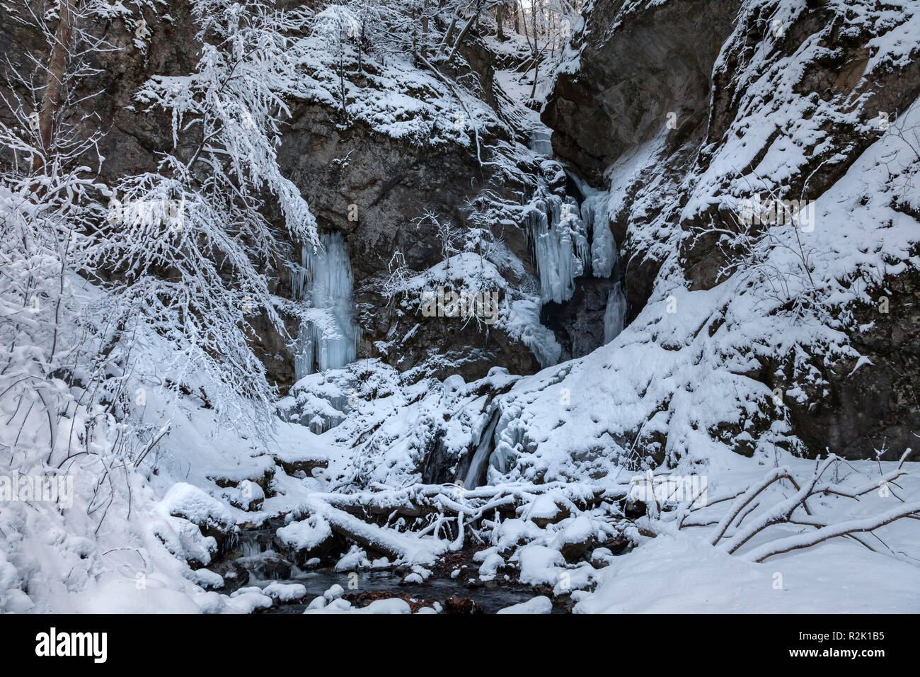Iced waterfall in carinthia hi-res stock photography and images - Alamy