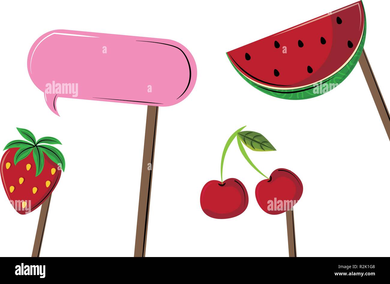 Booth prop party and fashion elements vector illustration graphic ...