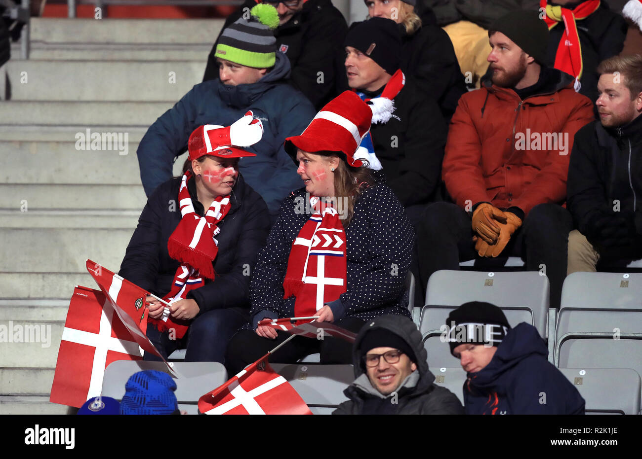 Denmark fans during the UEFA Nations League, Group B4 match at Ceres ...