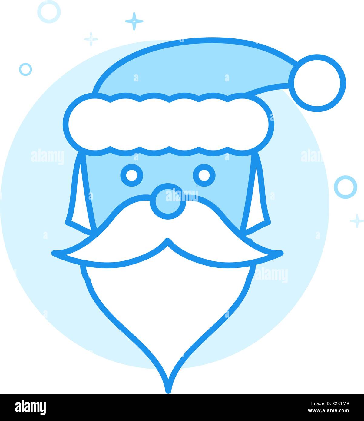 Santa Claus Flat Vector Icon, Christmas Symbol, Pictogram, Sign. Light ...