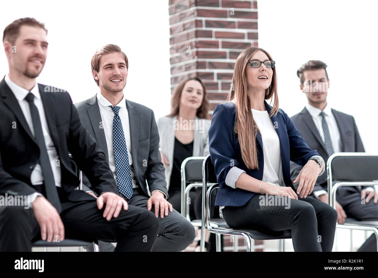Interested woman asking for questions Stock Photo - Alamy