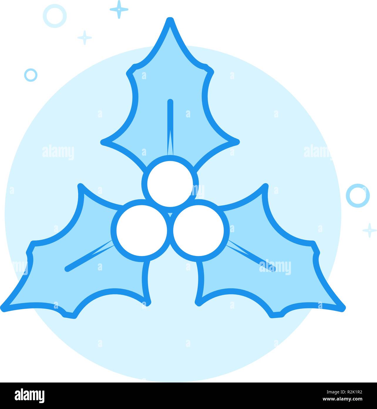 Christmas Mistletoe Leaves Flat Vector Icon, Symbol, Pictogram, Sign ...