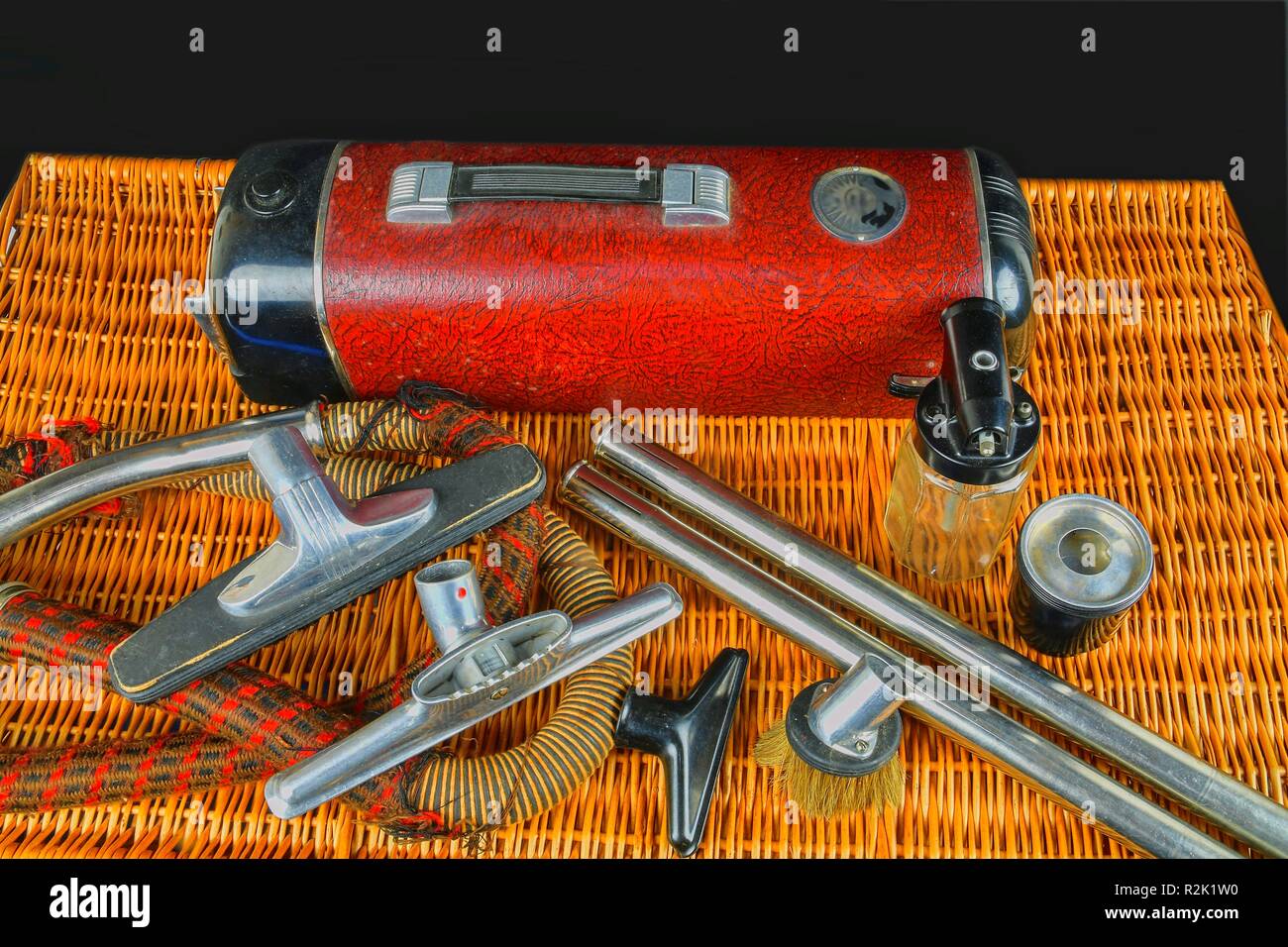 Vintage vacuum cleaner. Retro vacuum cleaner vintage with accessories ...