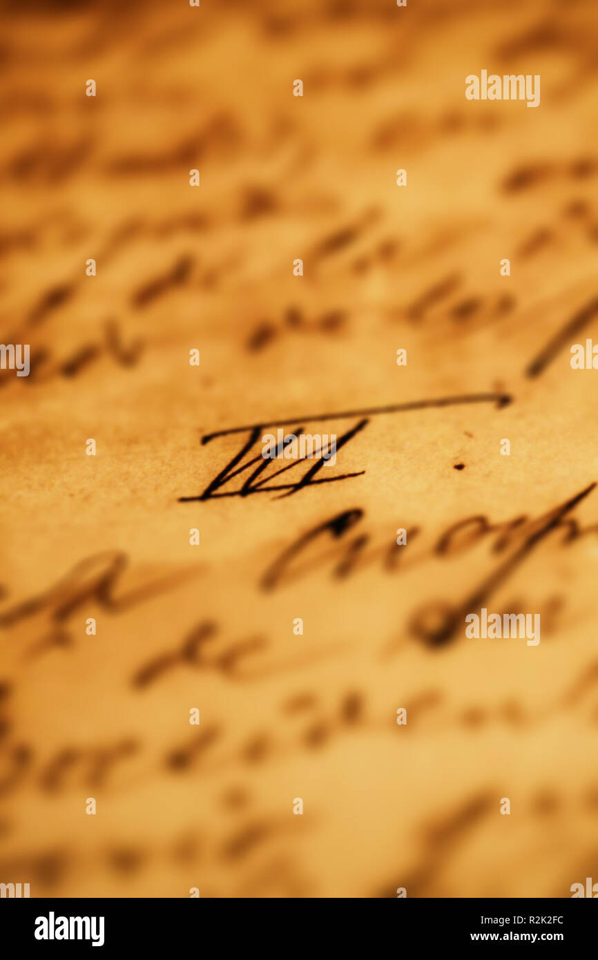 old hand lettering Stock Photo - Alamy