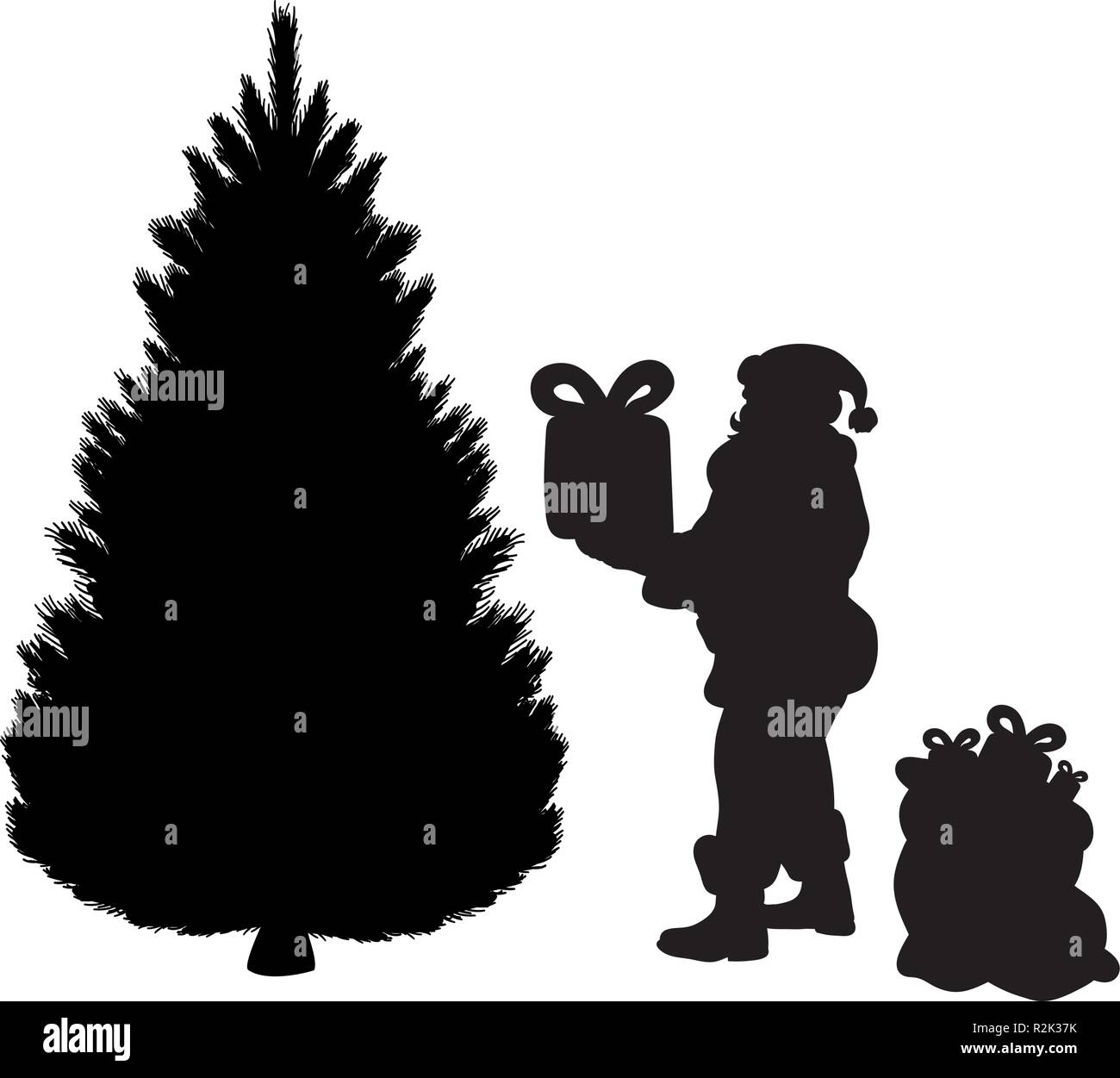 Winter fir tree under Stock Vector Images - Alamy