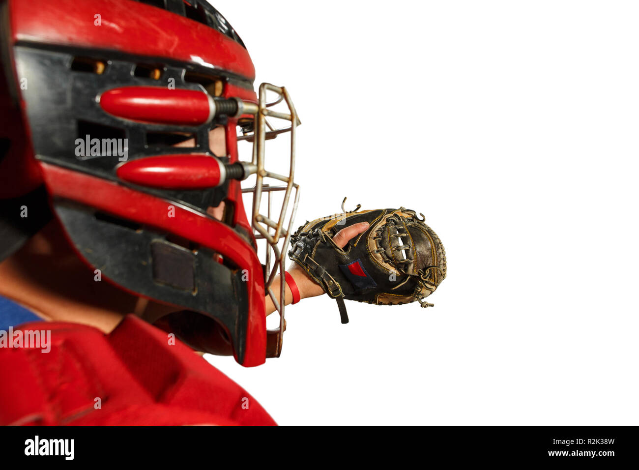 The fit caucasian man baseball player playing in studio silhouette ...