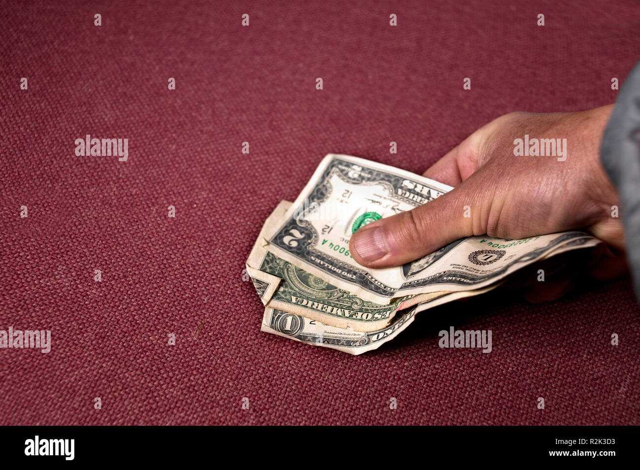 Hand With Money Stock Photo - Alamy