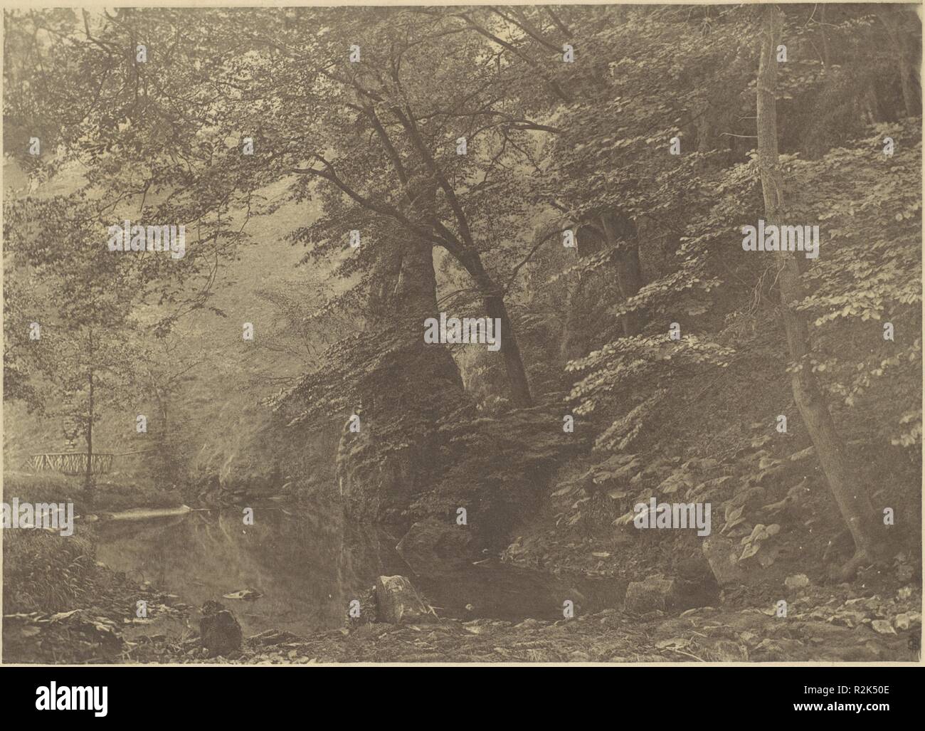 Pike Pool. Artist: George Bankart (British). Dimensions: 14.3 x 19.9 cm ...