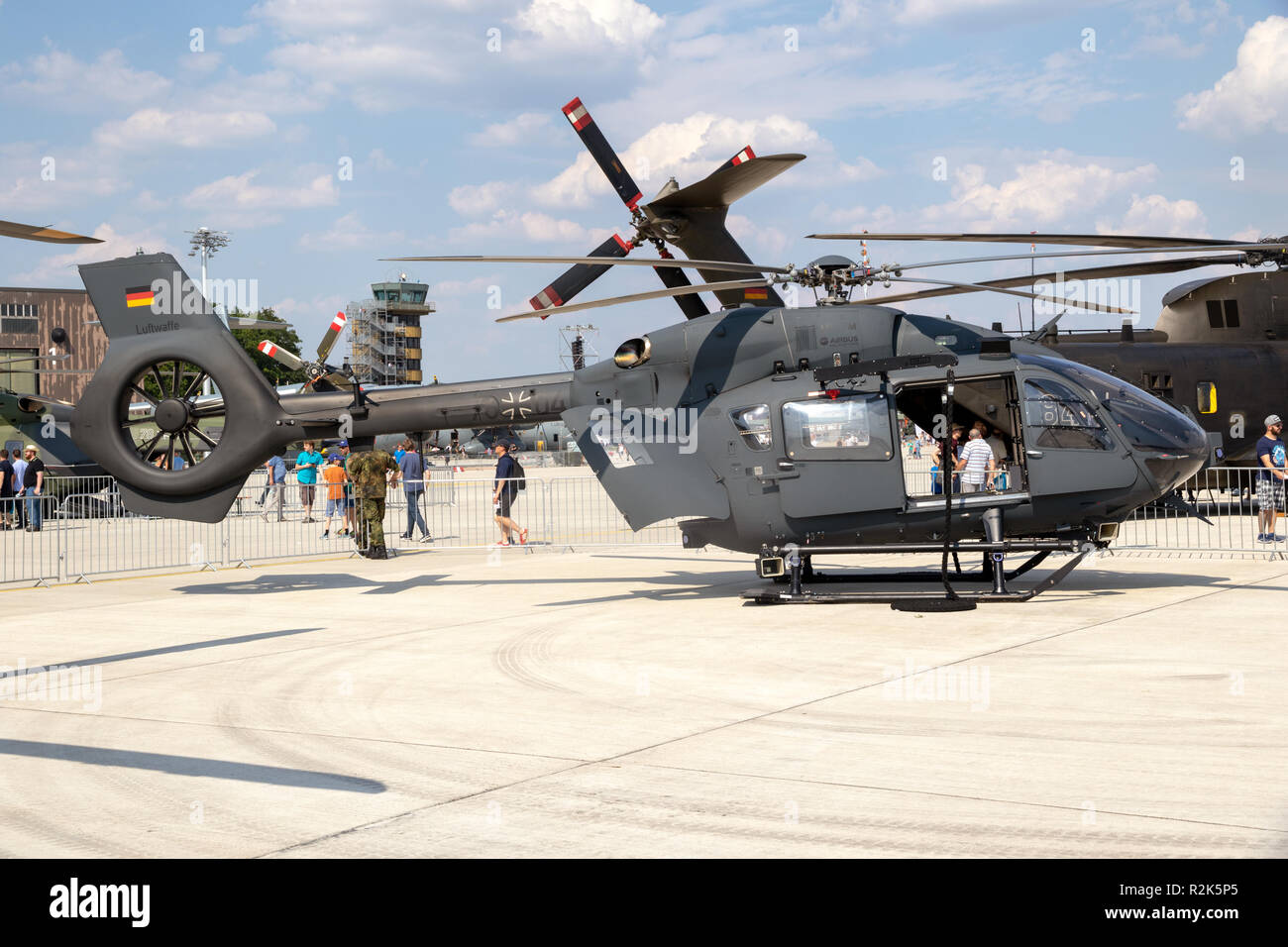 WUNSTORF, GERMANY - JUNE 9, 2018: German Air Force (Luftwaffe) Airbus H145M military utility ...
