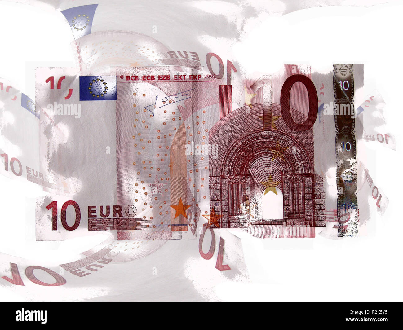 10 euro note crumbles Stock Photo - Alamy