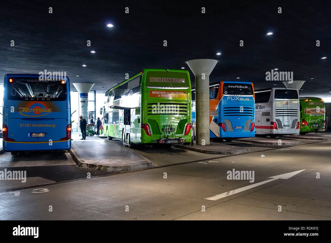 Central Bus Station Munich, Bavaria, Germany Stock Photo - Alamy