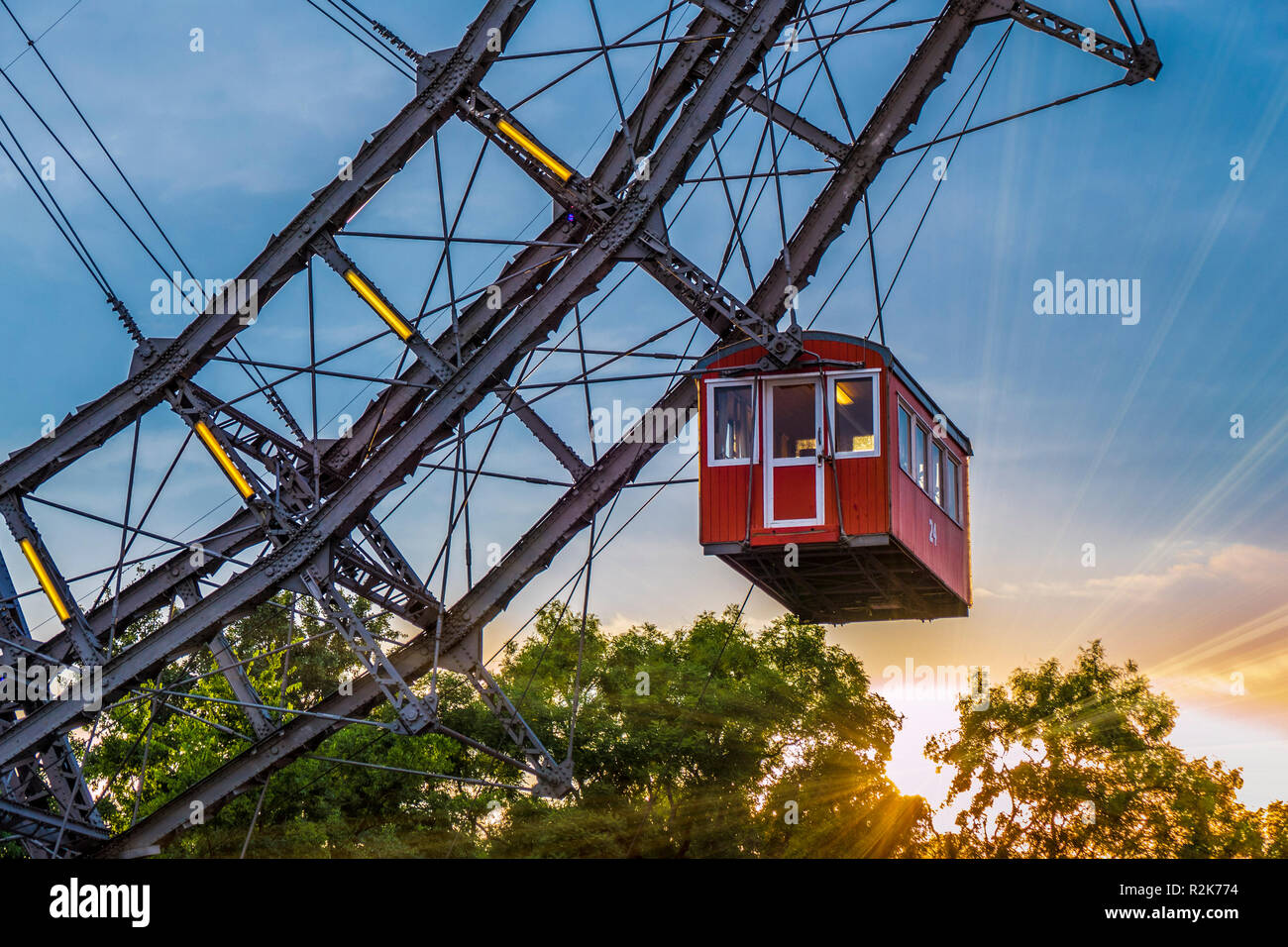 Giant Wheel in the Prater, Vienna, Austria Stock Photo - Alamy