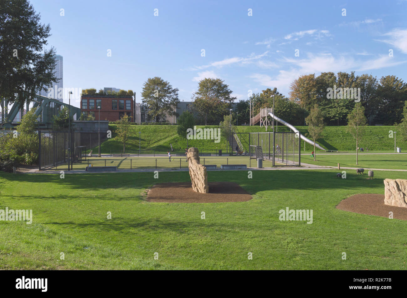 Rotterdam, The Netherlands, October 6, 2018: view of kids playground ...