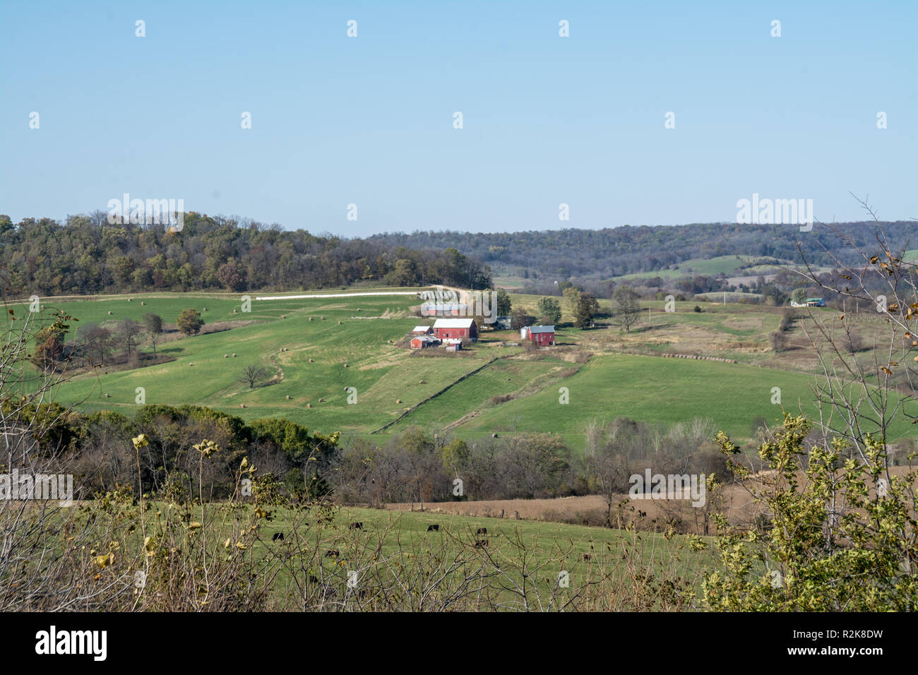 Overlooking the valley in rural northern illinois. Galena, Illinois ...