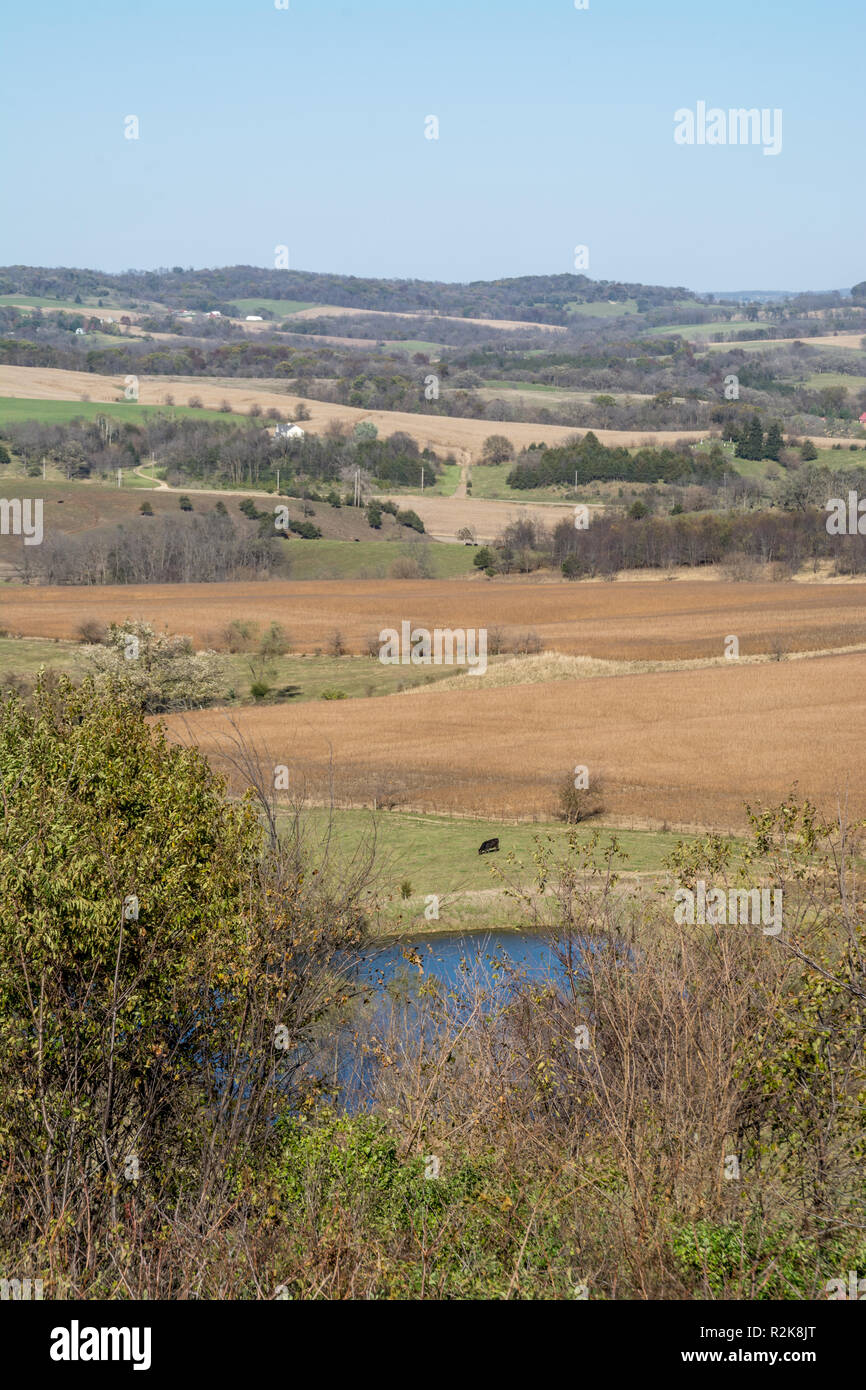 Overlooking the valley in rural northern illinois. Galena, Illinois ...